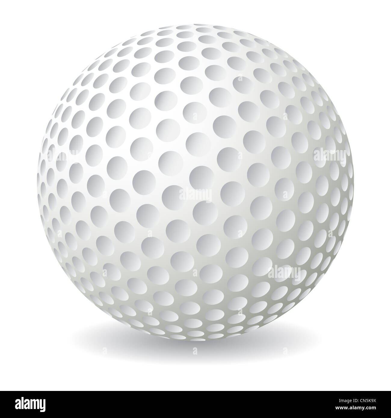 Golf ball isolated on white background, vector illustration Stock Photo ...