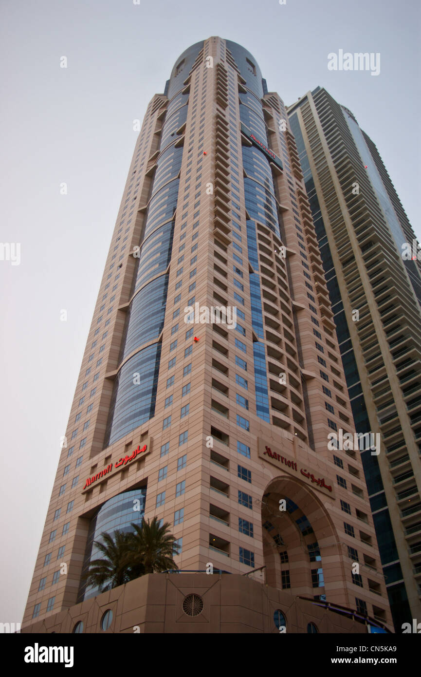 Marriott hotel, Dubai Marina, Dubai, United Arab Emirates Stock Photo ...