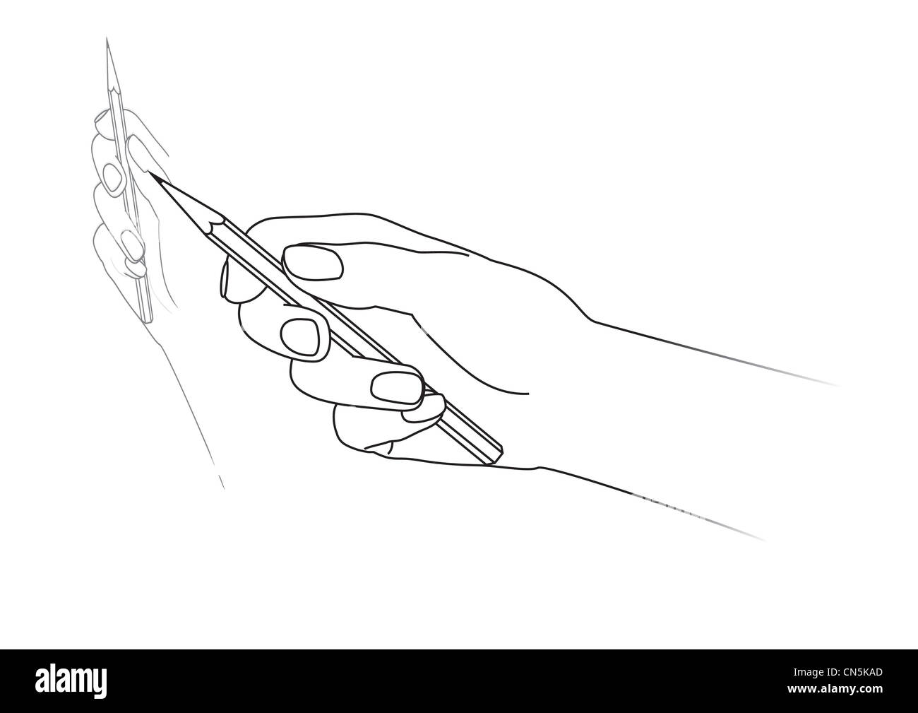 Hand drawing. illustration on white background Stock Photo - Alamy