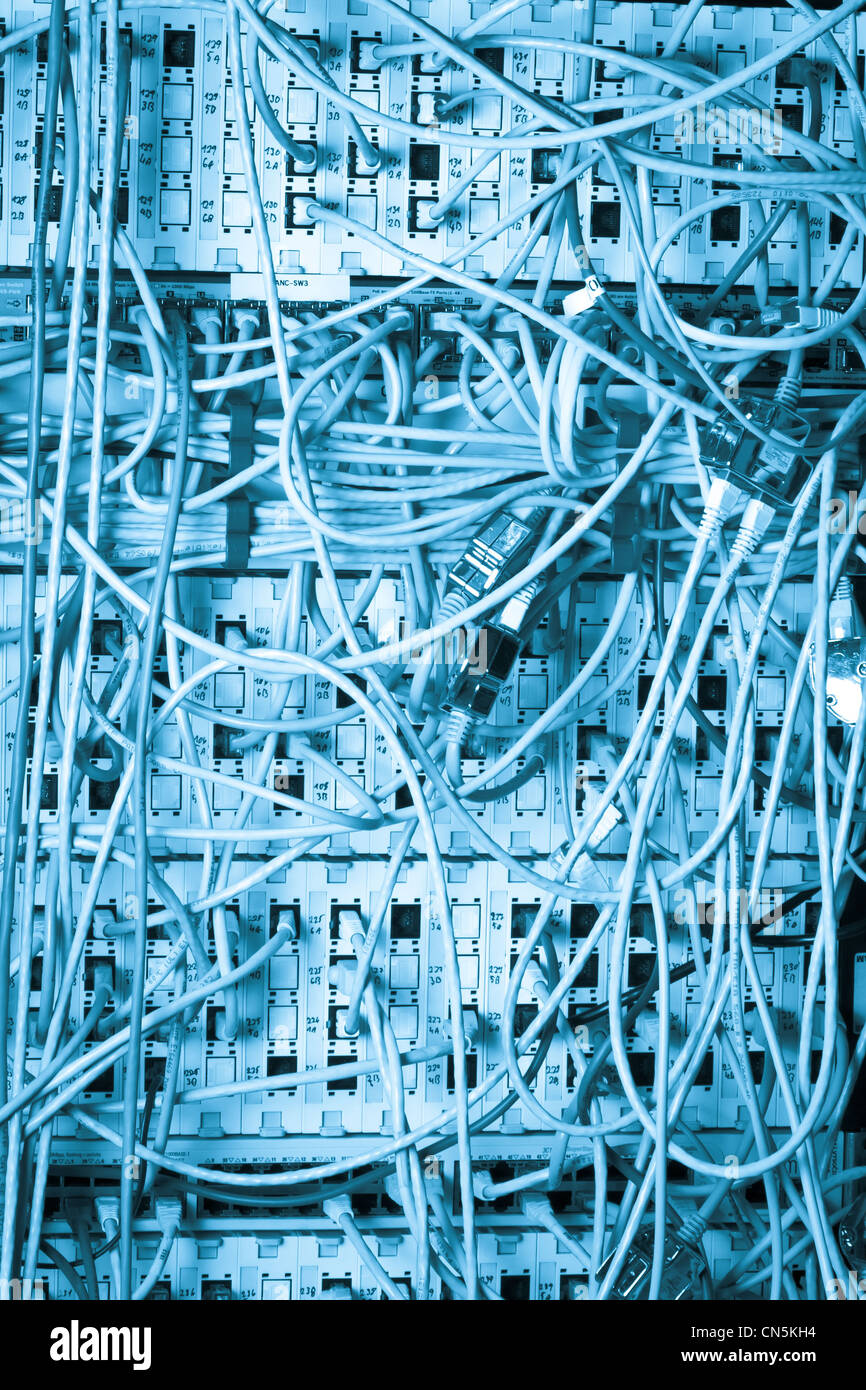 Concept of network infrastructure with cables Stock Photo - Alamy