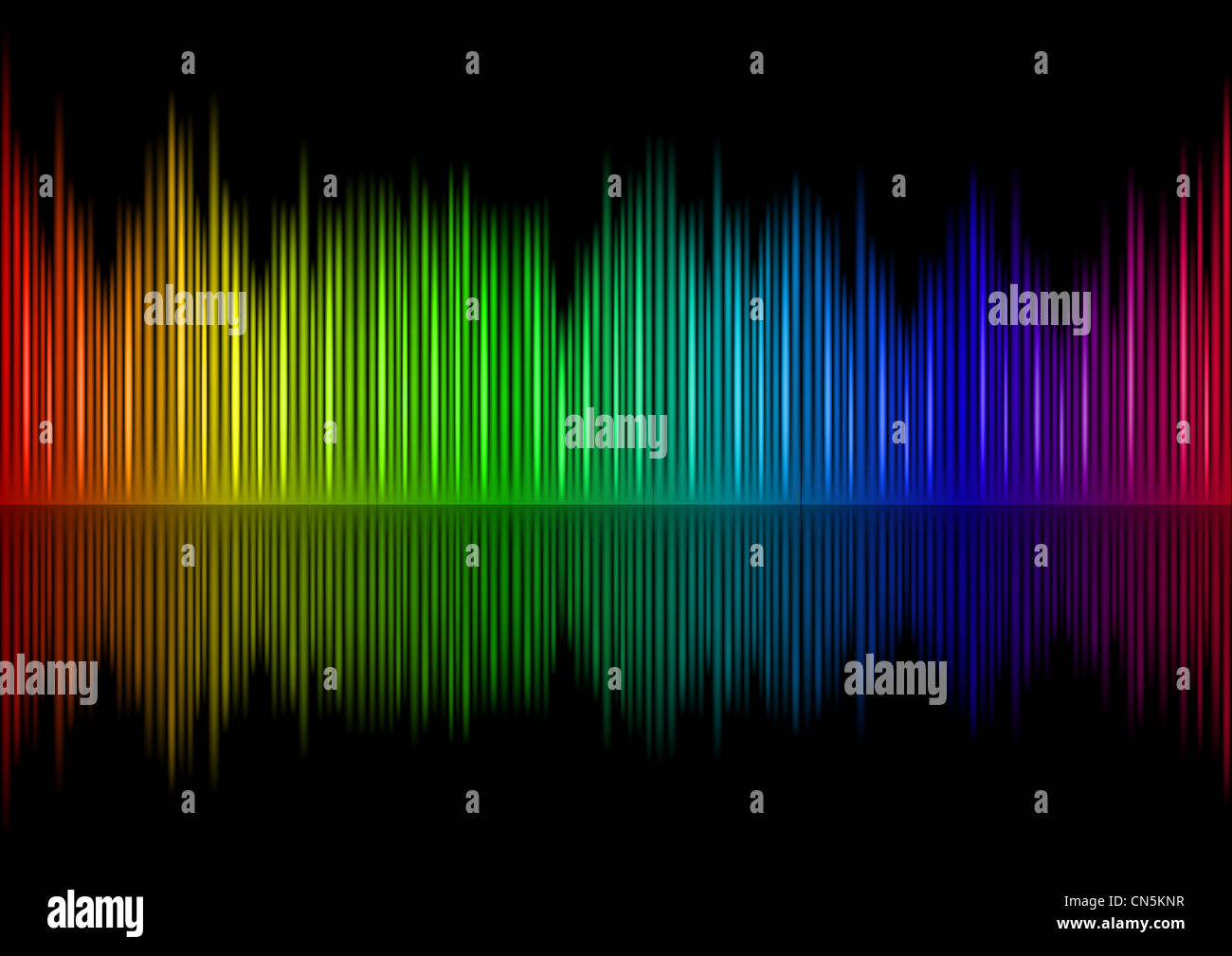 Colorful Sound waveform (editable ) on black Stock Photo - Alamy