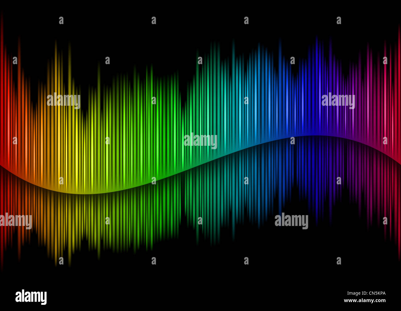 Colorful Sound waveform (editable ) on black Stock Photo - Alamy