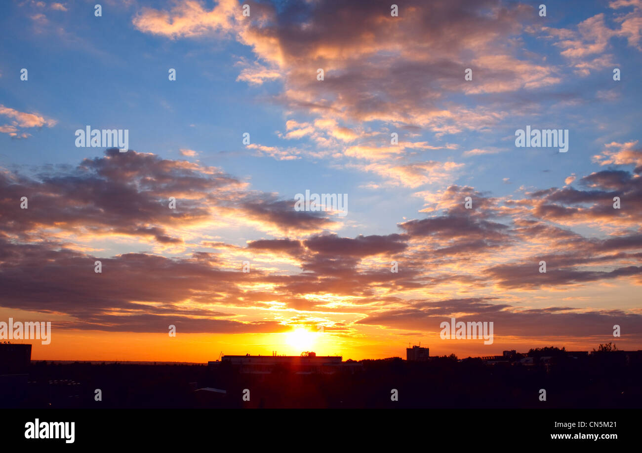 Sundown in clouds over hi-res stock photography and images - Alamy