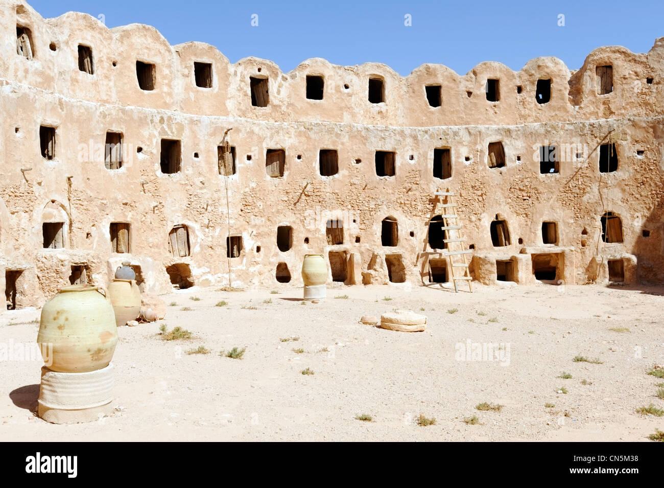 Qasr Al-Haj. Jebel Nafus. Libya. View inside the wonderfully preserved ...