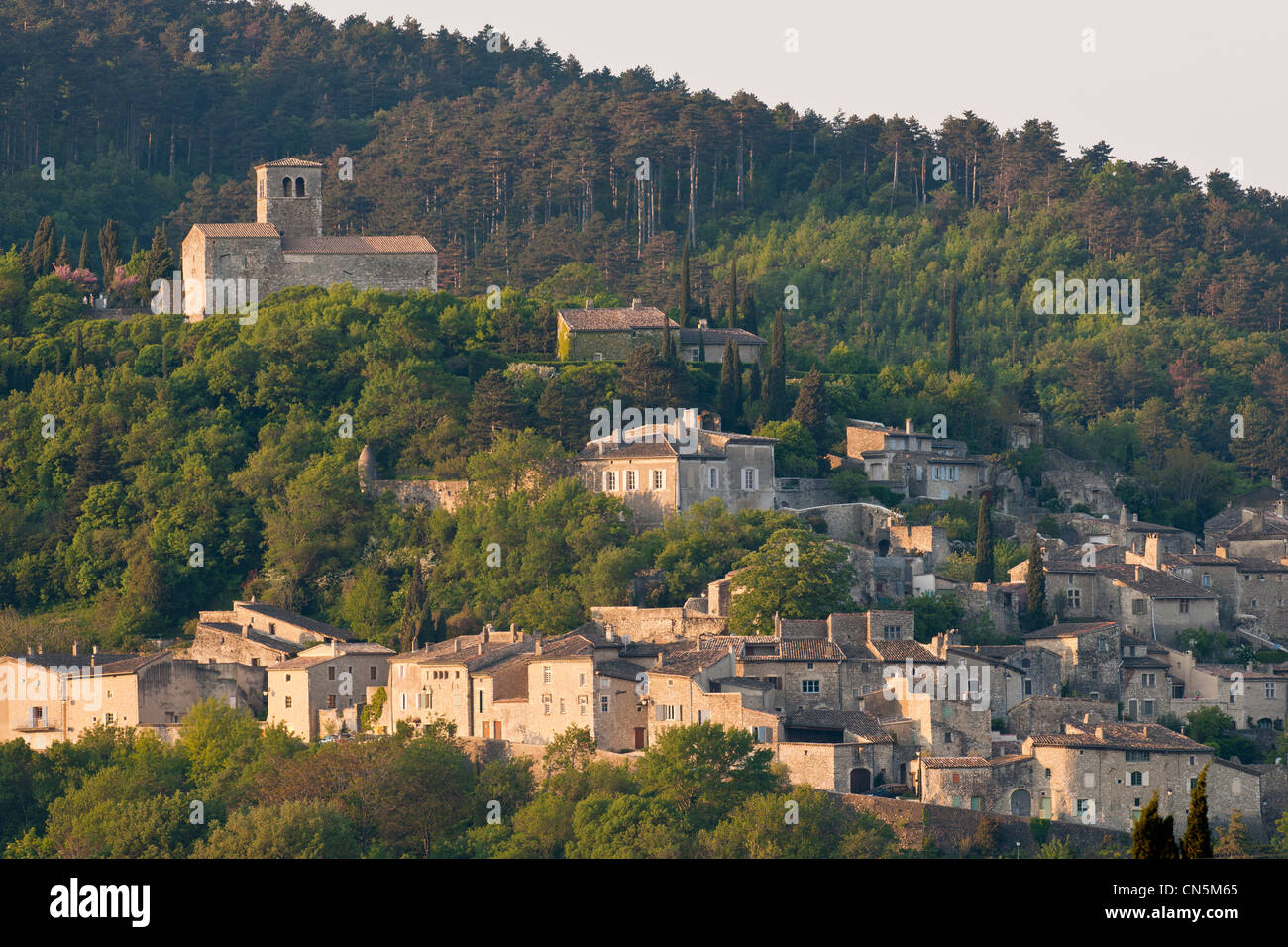 France, Drome, Drome Provencale, Mirmande, labelled Les Plus Beaux ...