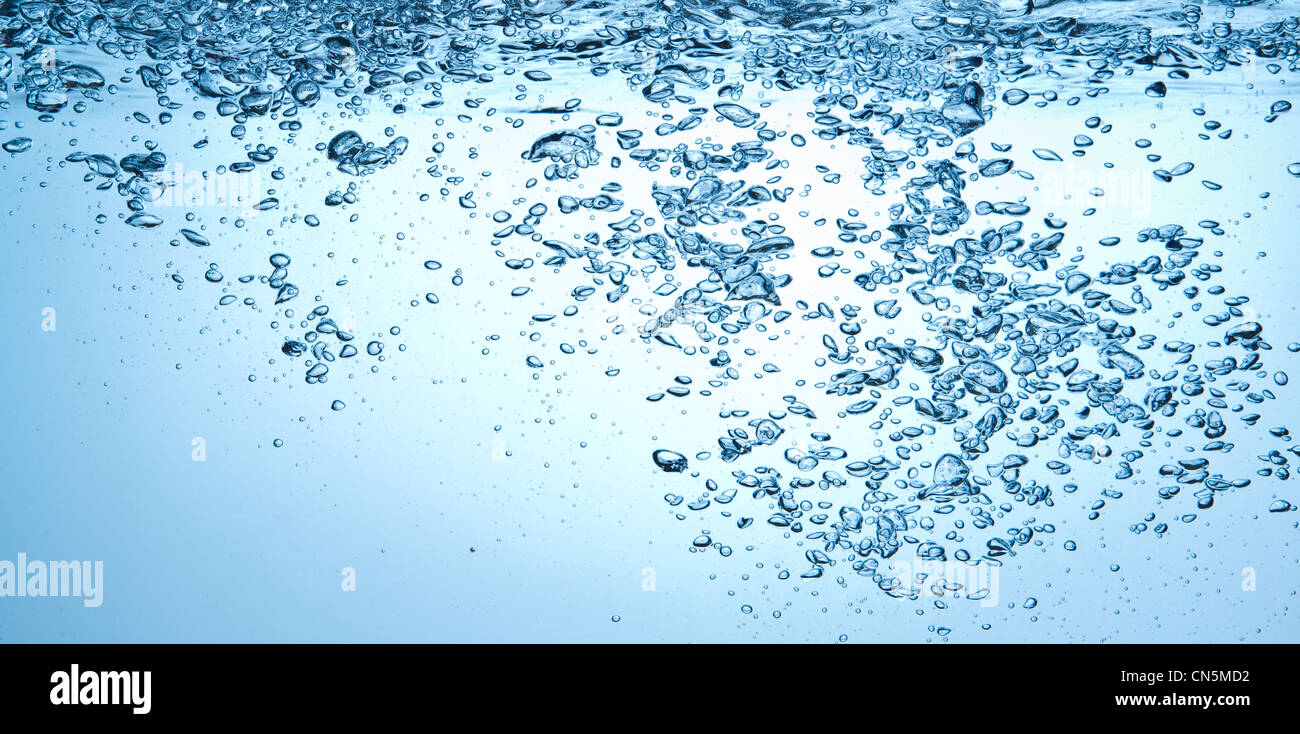 closeup of blue bubbles underwater Stock Photo - Alamy