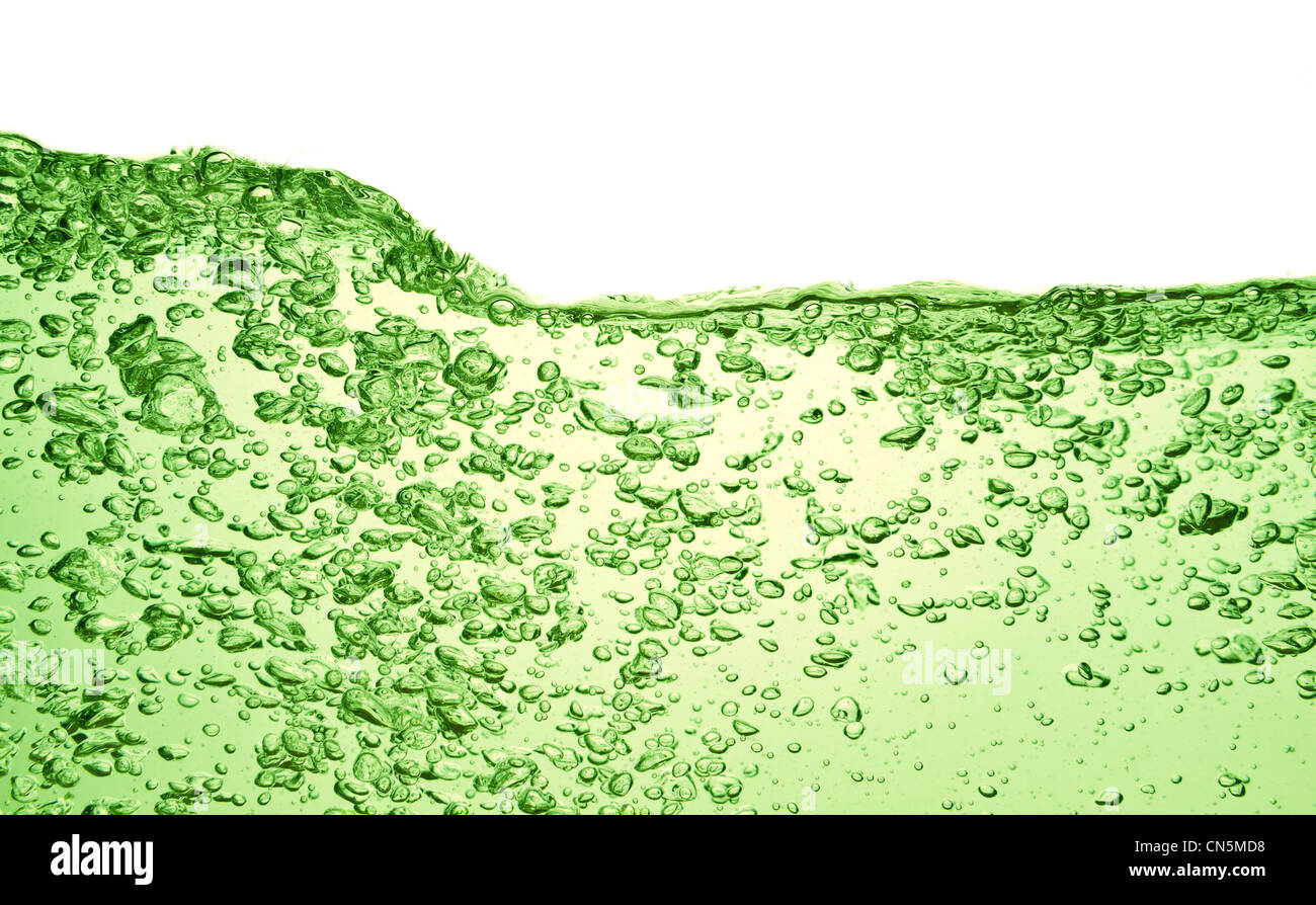 green soda drink with bubbles Stock Photo - Alamy