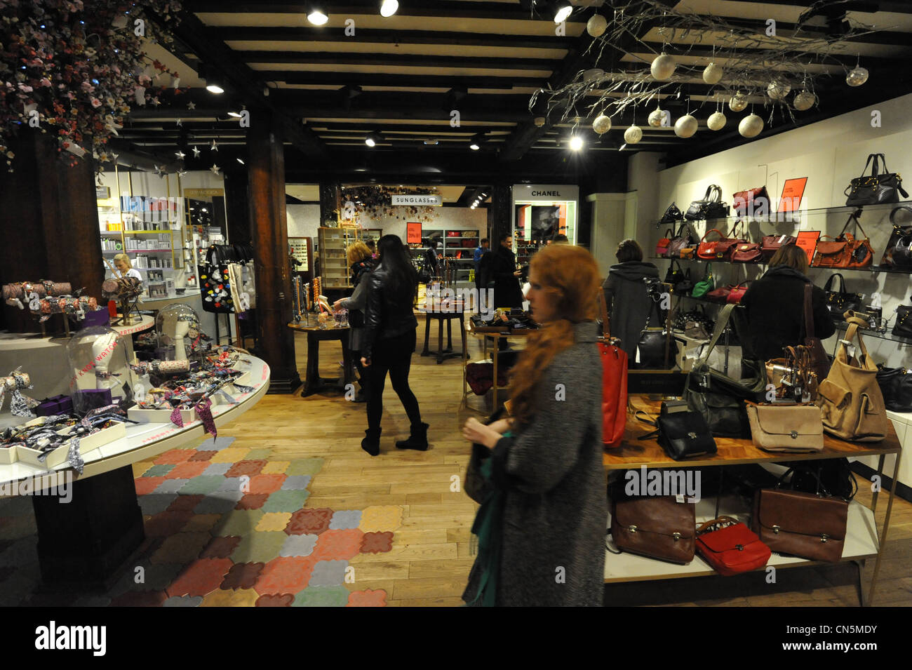 Libertys store London at Xmas Stock Photo - Alamy