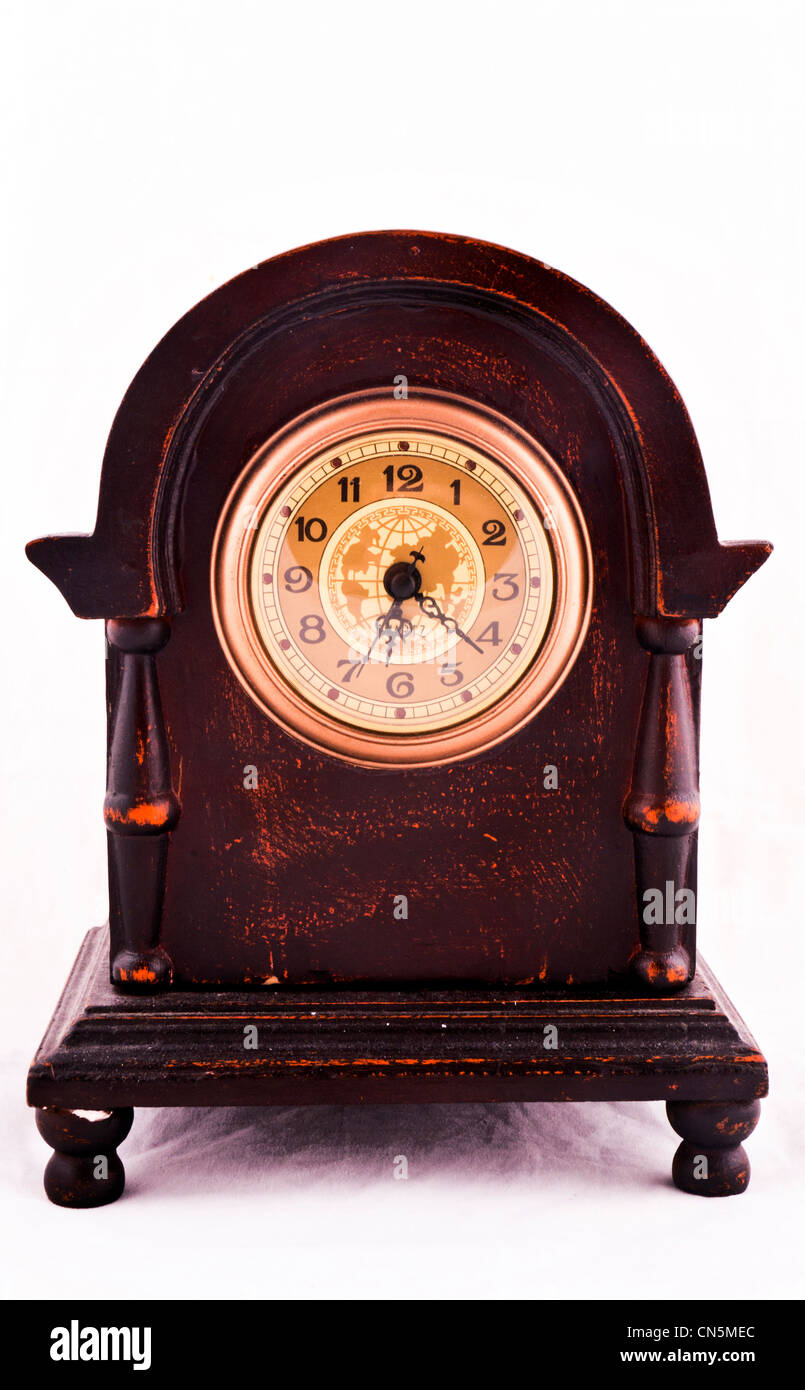 Old and damage antique clock Stock Photo - Alamy