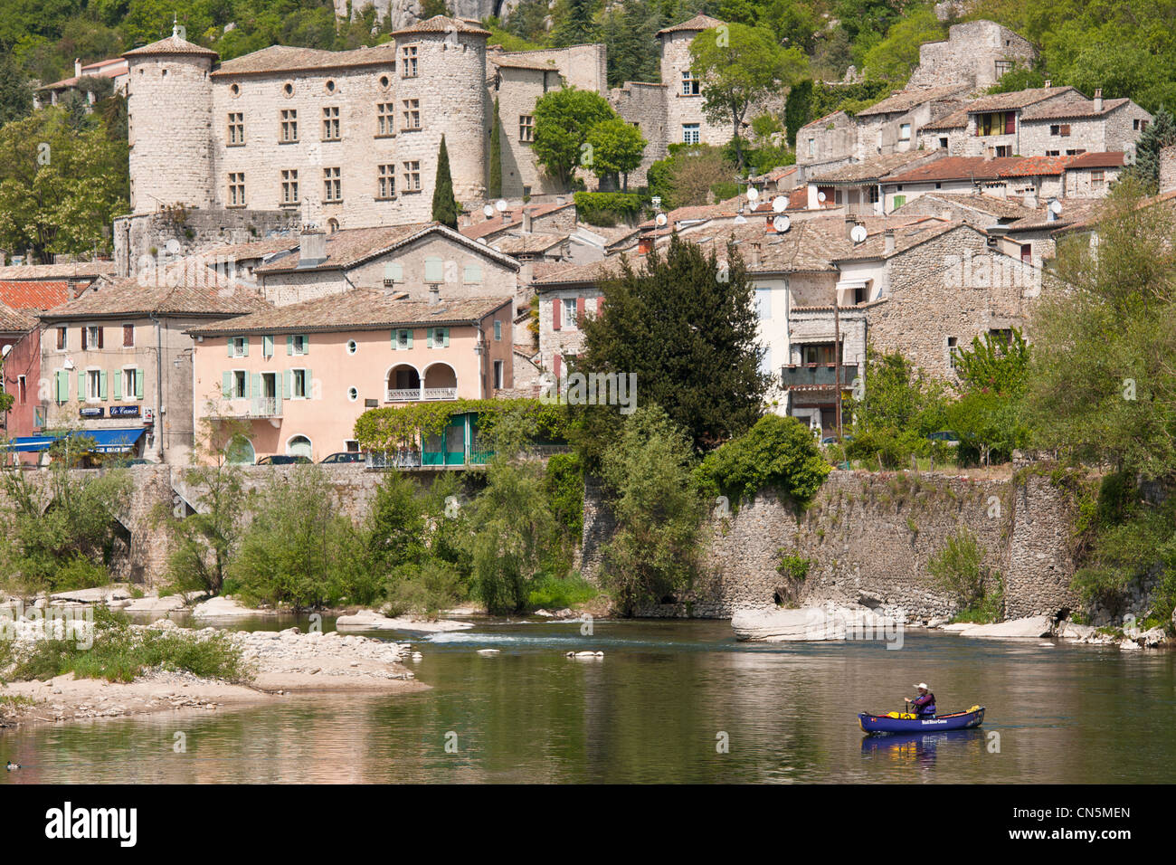France, Ardeche, the Medieval Vogue, labelled Les Plus Beaux Villages ...