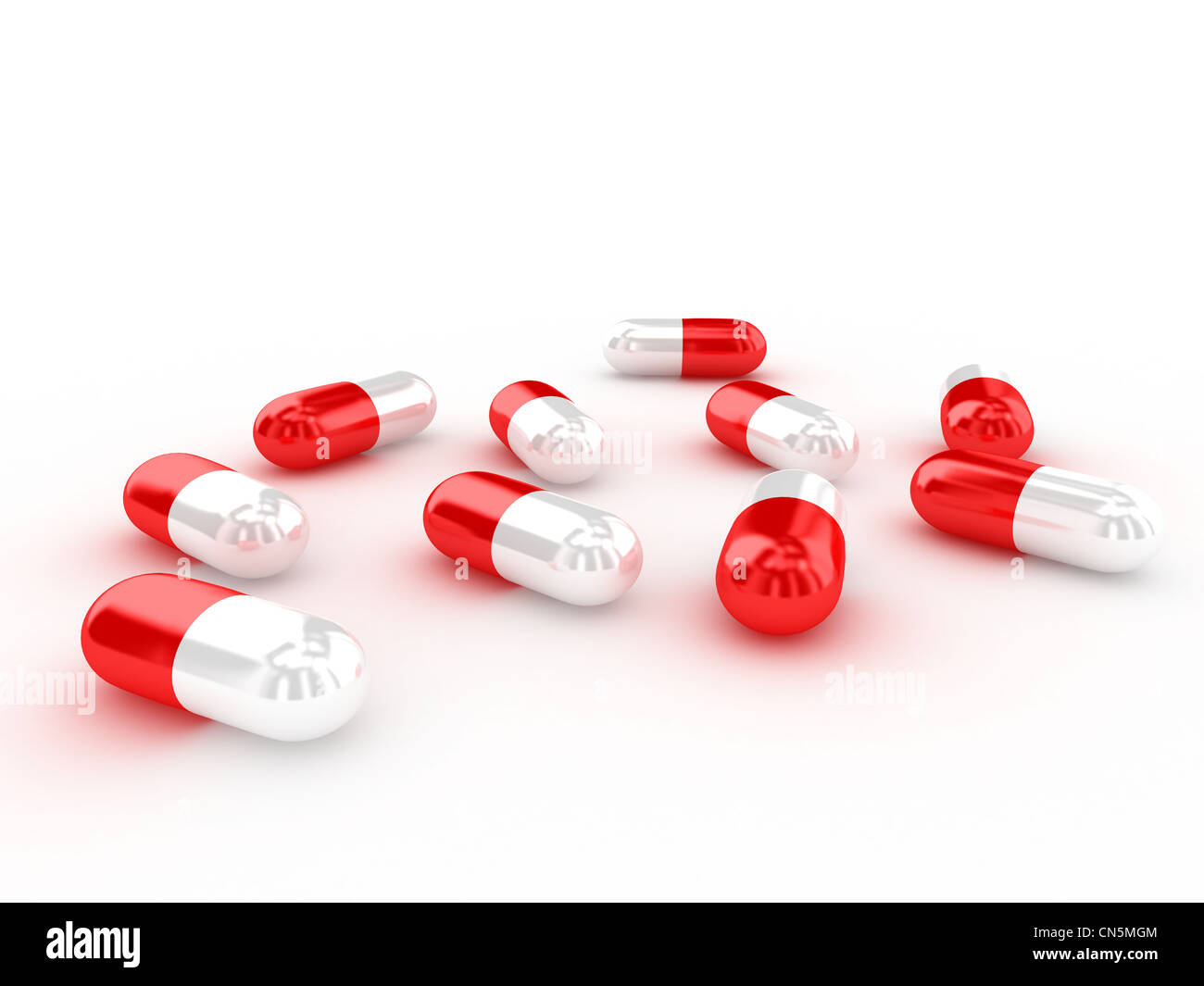 3d pills over white. 3D render Stock Photo - Alamy