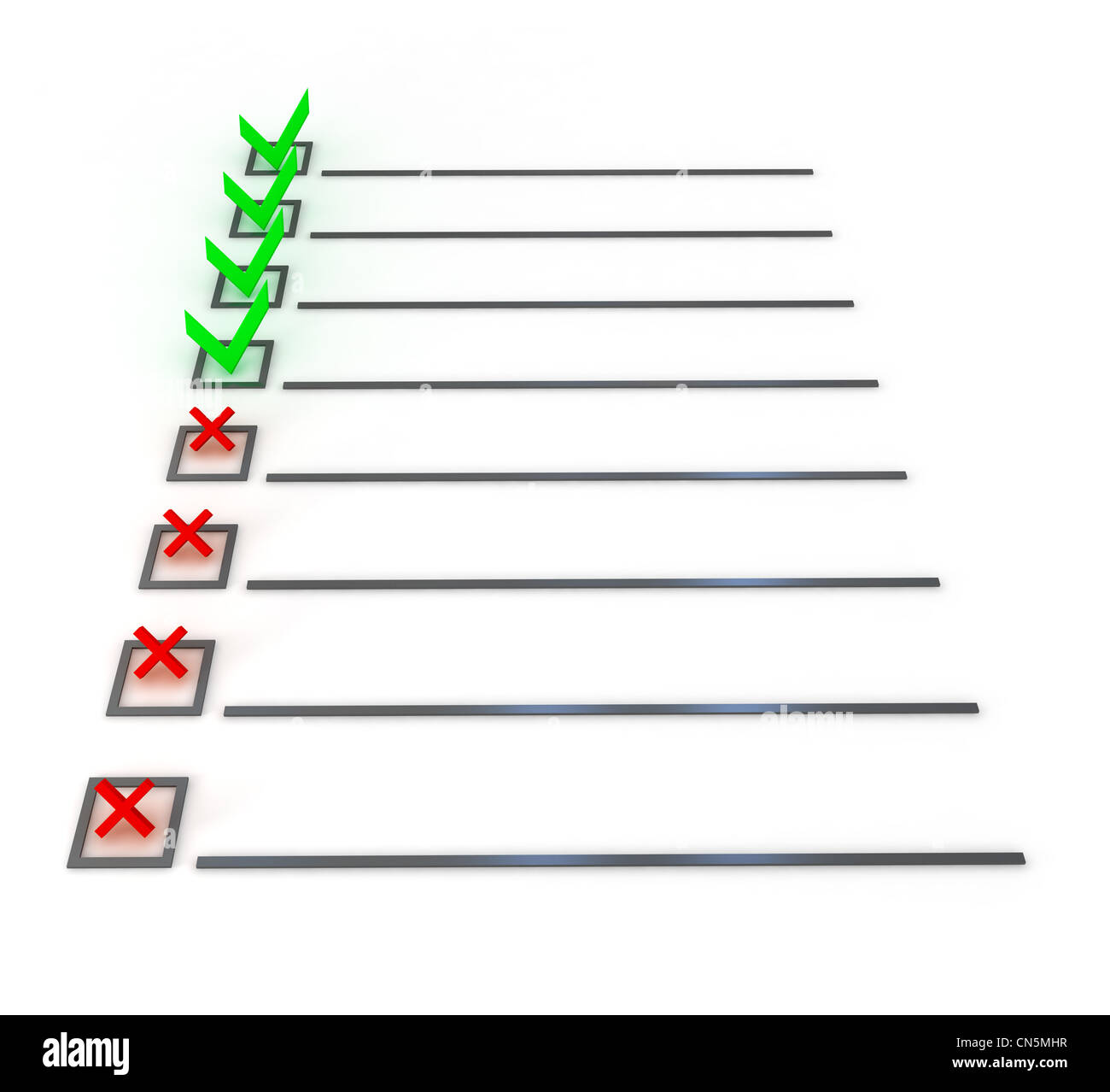 Check list Symbol over white . 3d render Stock Photo - Alamy