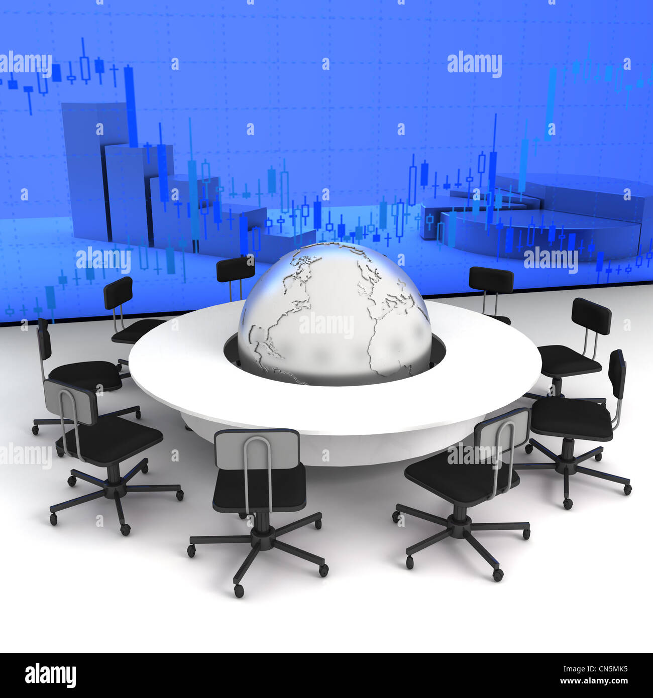 Business concept, Financial conference. 3d render Stock Photo - Alamy