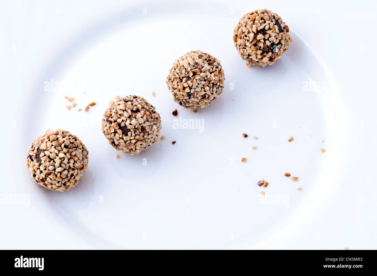 Sweet balls with the nuts Stock Photo - Alamy