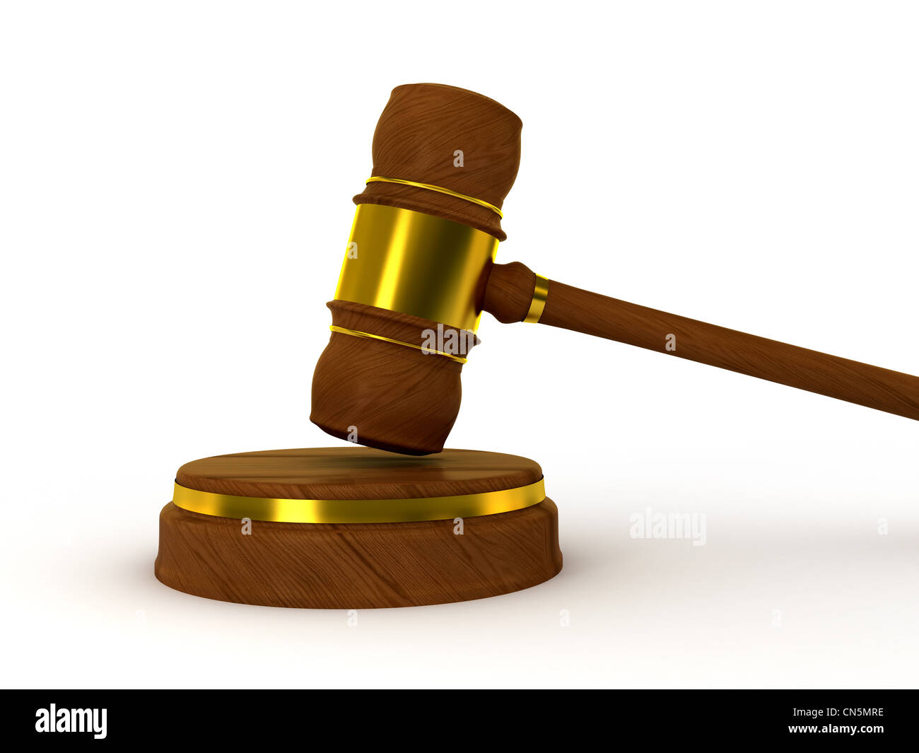 Rendered gavel on white. 3d Stock Photo - Alamy