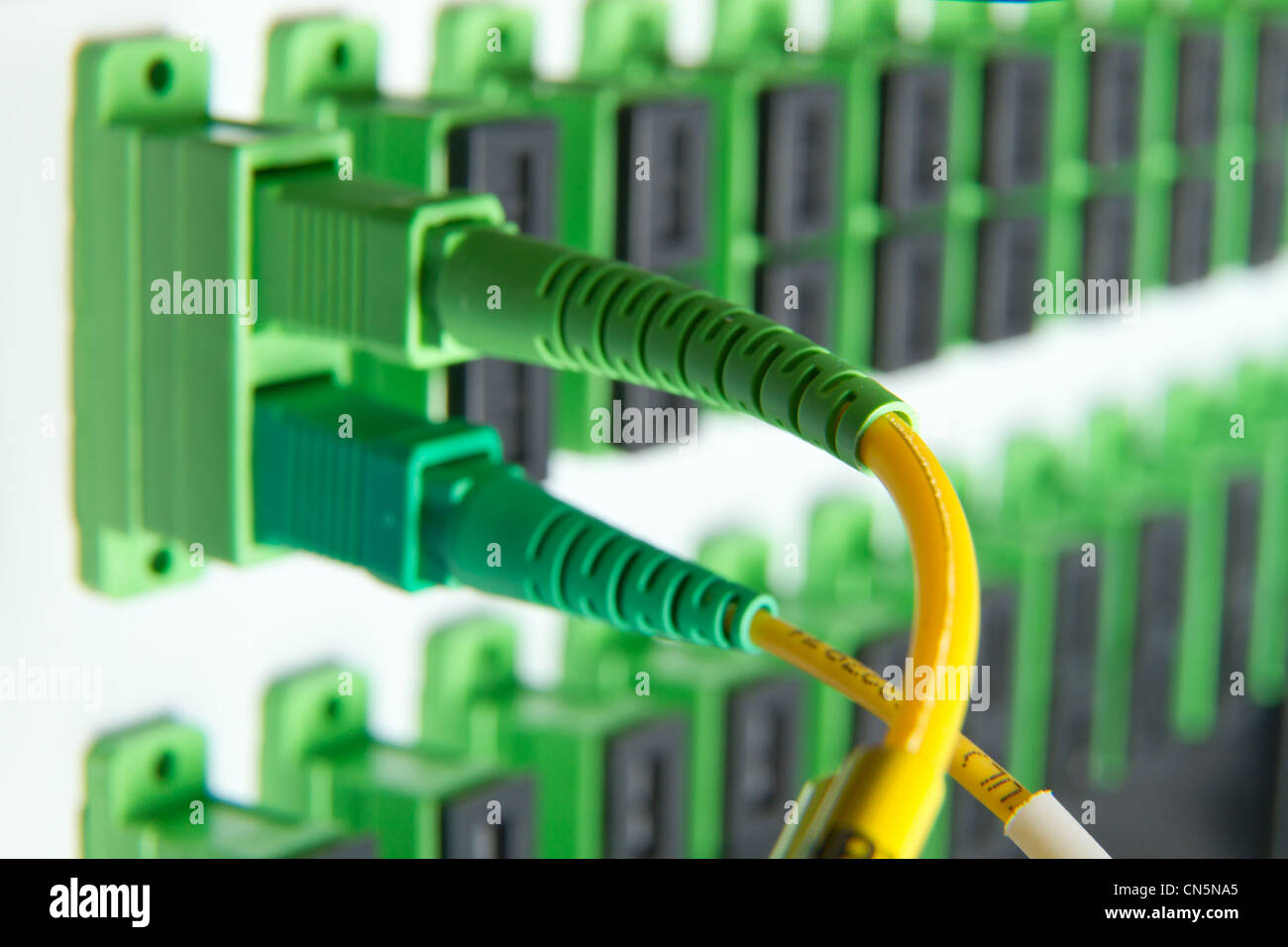 optic fiber hub as part of internet infrastructure Stock Photo - Alamy