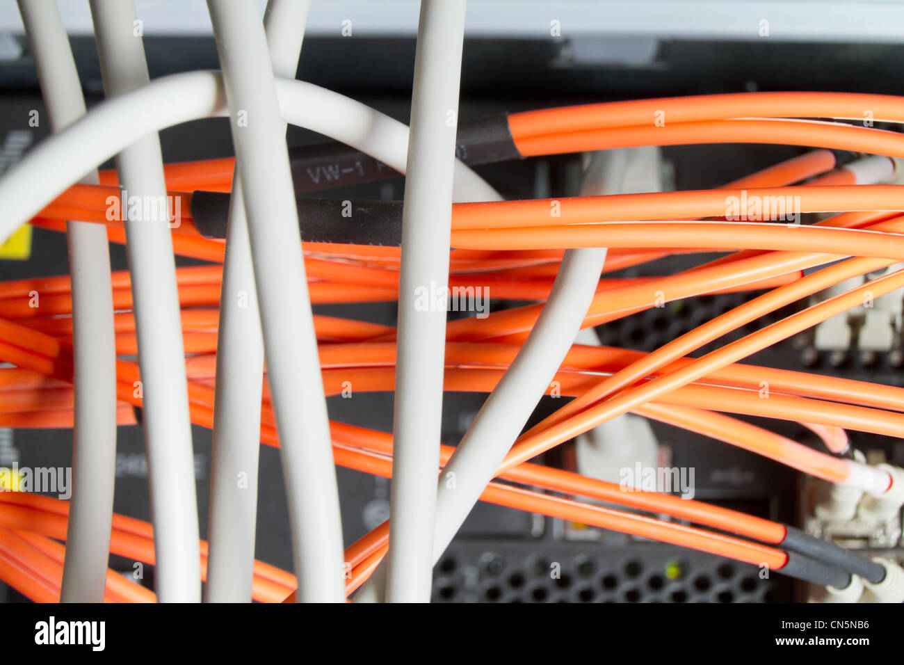 network cables connected to hub Stock Photo - Alamy
