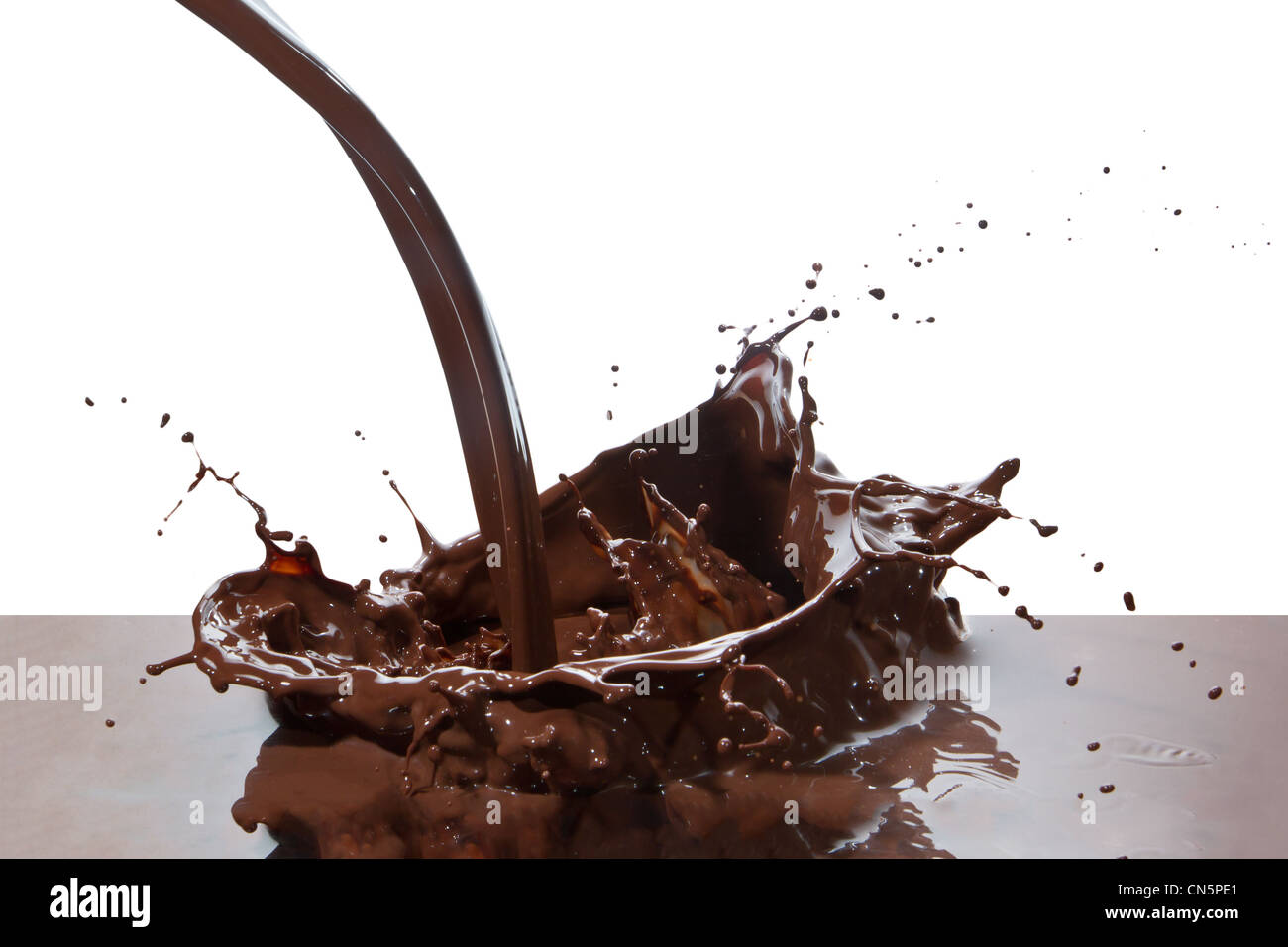 splash of chocolate isolated on white background Stock Photo - Alamy