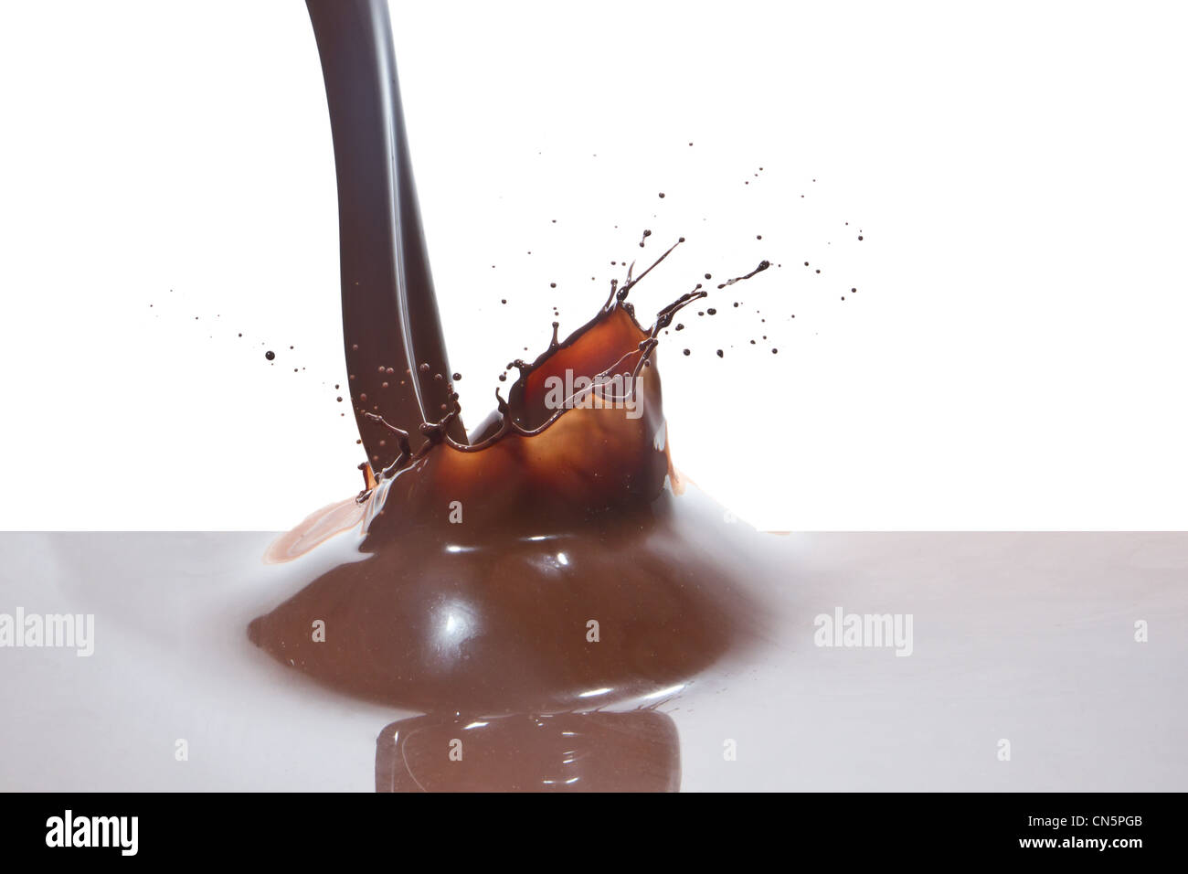 splash of chocolate isolated on white background Stock Photo - Alamy