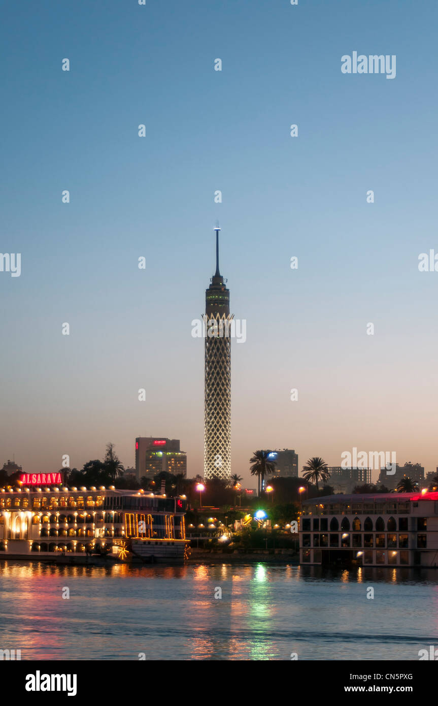 Borg al-Qahira (Cairo or Lotus Tower) Rising 187m above Gezira Island ...
