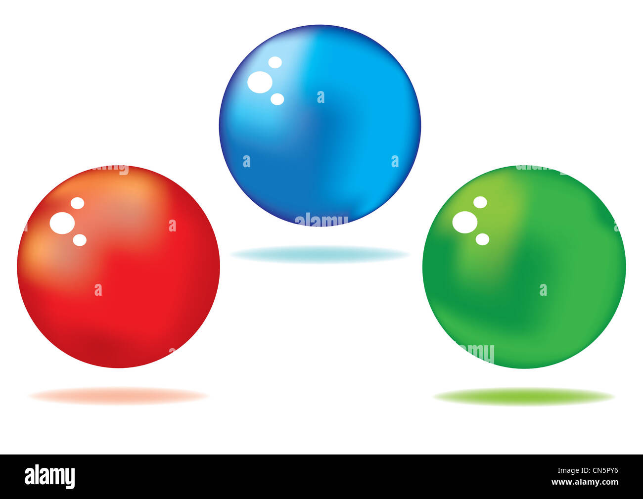 vector set of different colored shiny spheres Stock Photo - Alamy