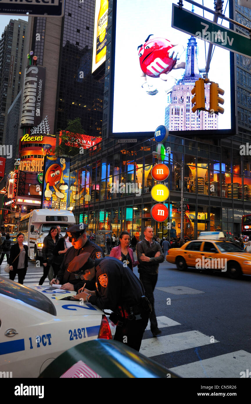 United States, New York City, Manhattan, Times Square, M&M's store ...