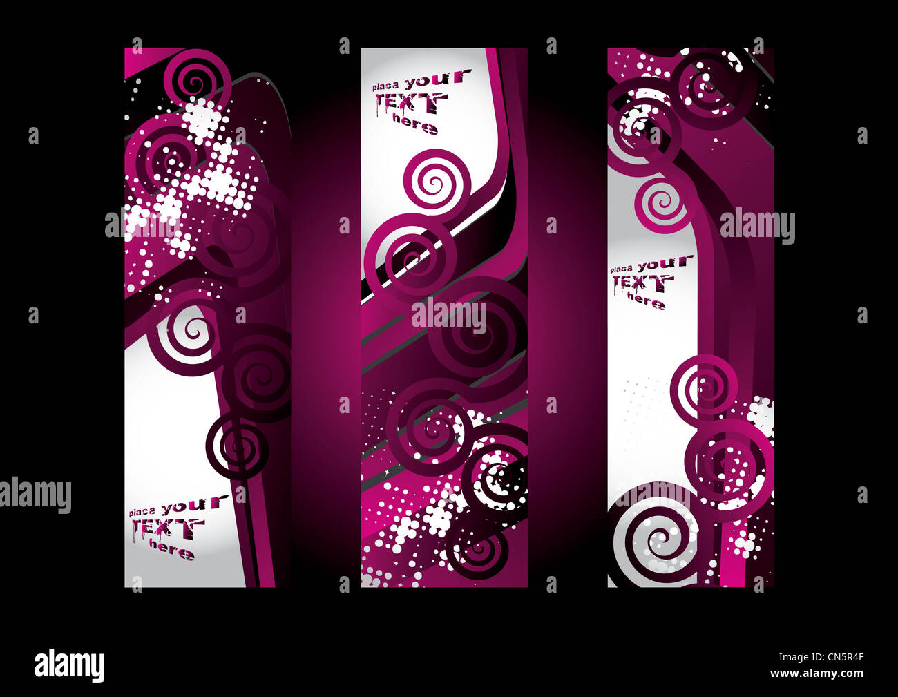 vector illustration of stylized banners Stock Photo - Alamy