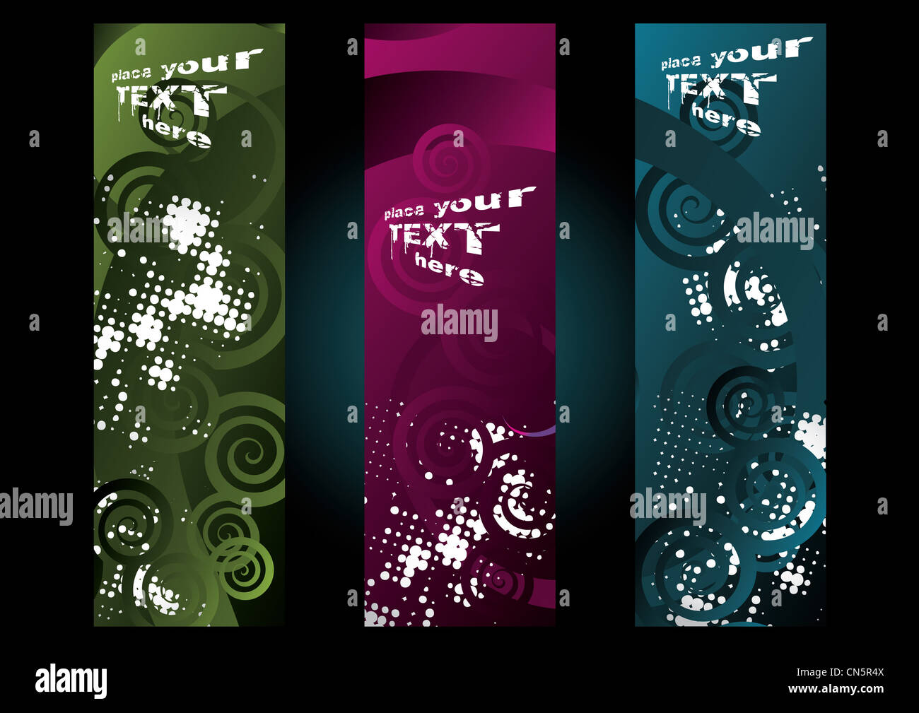 vector illustration of stylized banners Stock Photo - Alamy