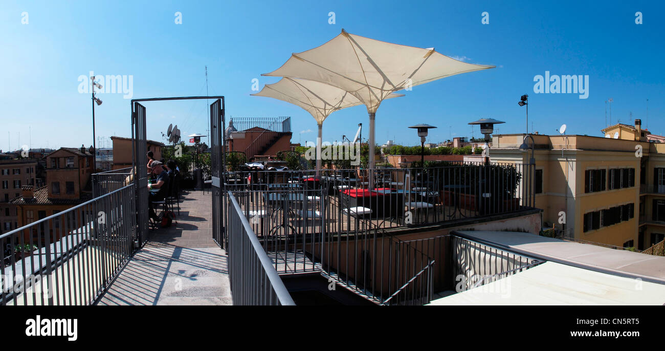 Italy Rome old town wine restaurant at Spanish steps Piazza di Spagna ...