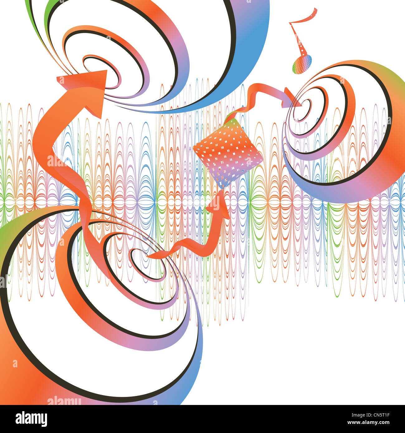 Abstract music background with copy space, vector illustration Stock ...