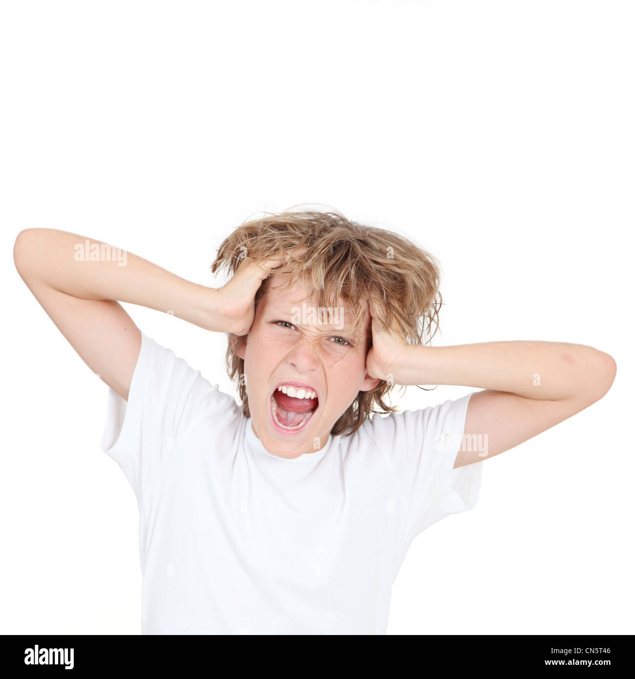 frustration, angry frustrated kid shouting Stock Photo - Alamy