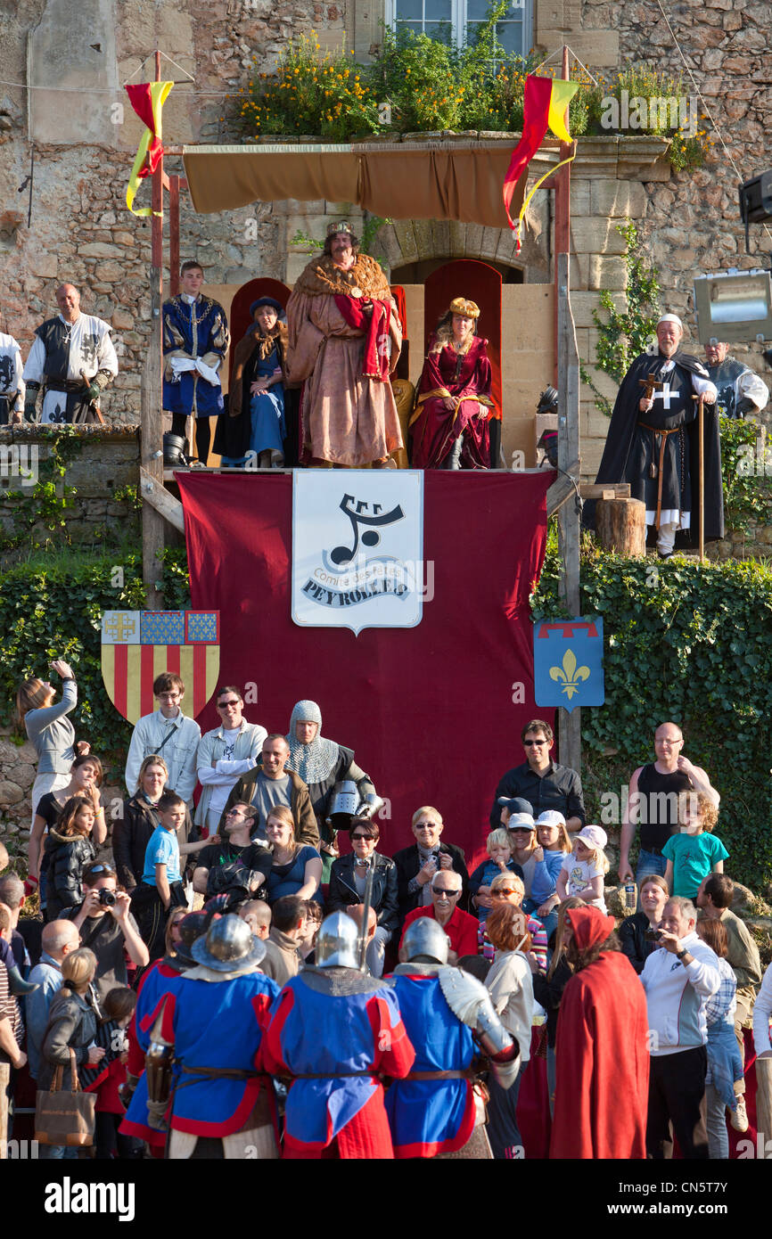 France, Bouches du Rhone, Peyrolles en Provence, the medieval feast of ...