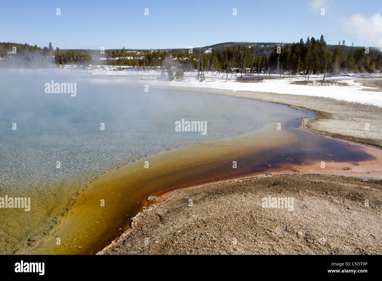 United states, Wyoming and Montana States, Yellowstone National Park ...