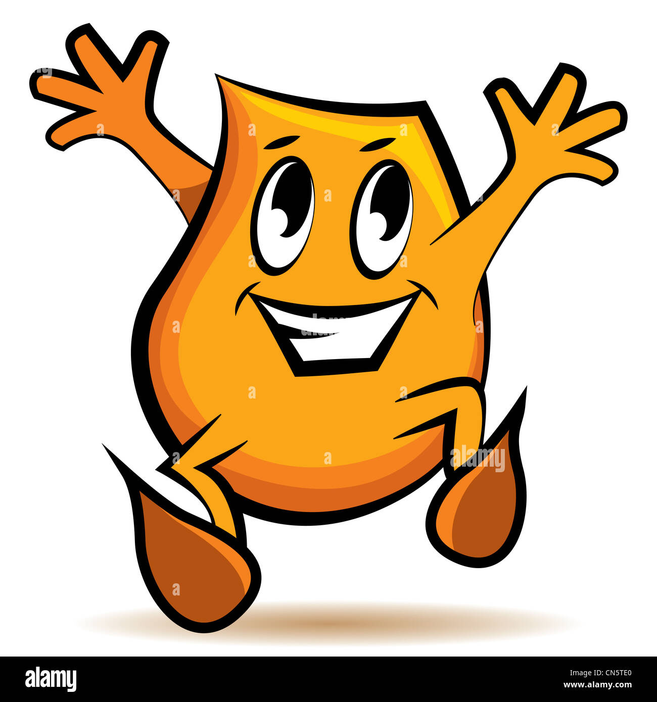 Cartoon character - Blinky - happy jump, vector illustration Stock ...