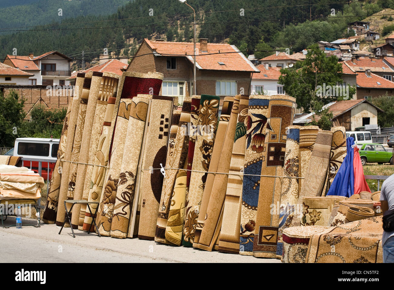 Outdoor market in Yakoruda village, Balkans, Bulgaria Stock Photo - Alamy