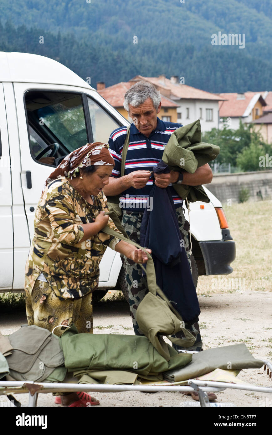 Outdoor market in Yakoruda village, Balkans, Bulgaria Stock Photo - Alamy