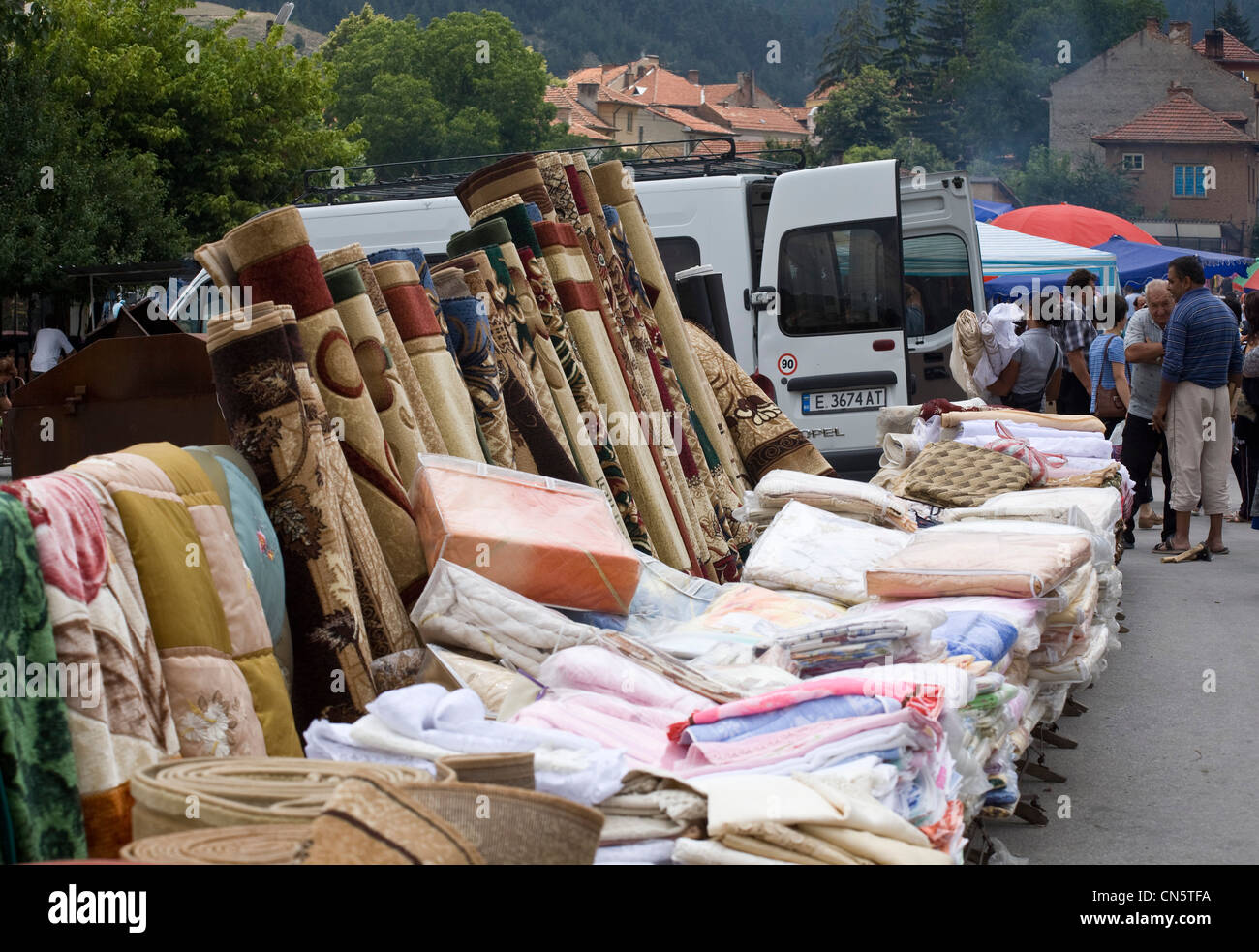 Outdoor market in Yakoruda village, Balkans, Bulgaria Stock Photo - Alamy