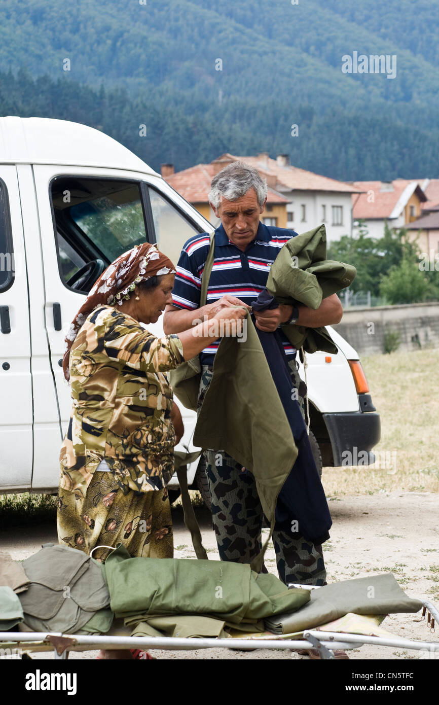 Outdoor market in Yakoruda village, Balkans, Bulgaria Stock Photo - Alamy