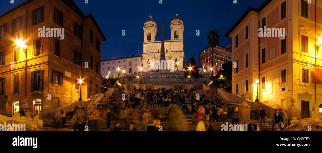 Dusk spanish steps rome hi-res stock photography and images - Alamy