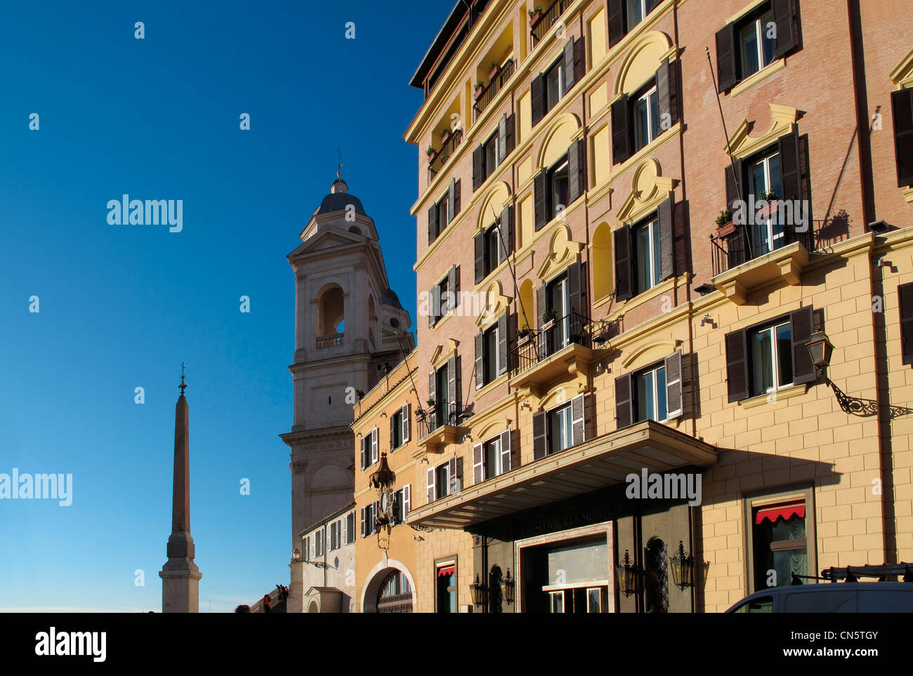 Italy Rome old town famous Spanish steps area Piazza di Spagna Stock ...