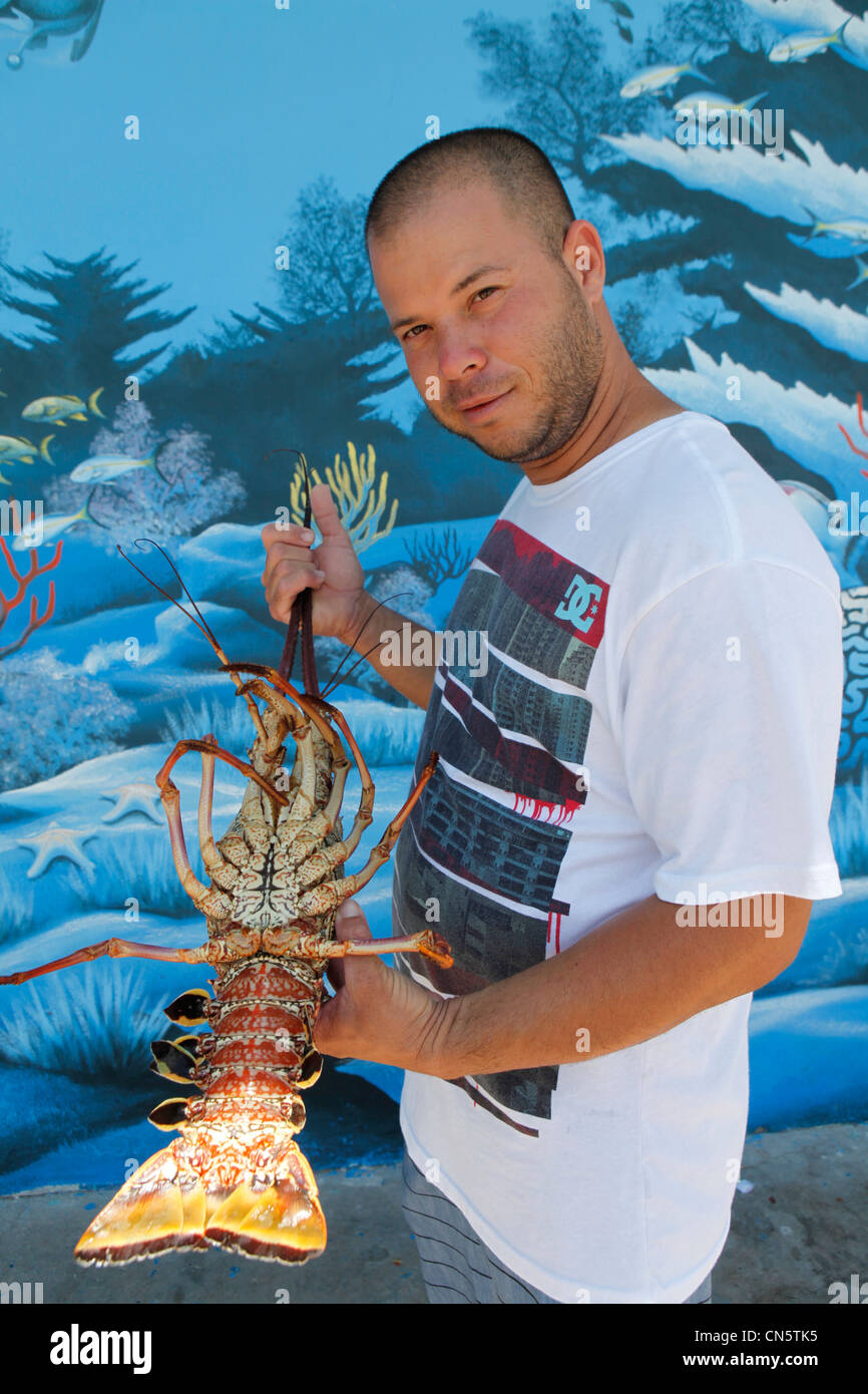 Puerto Rico, Vieques Island, town of Isabel Segunda, pescaderia fish ...
