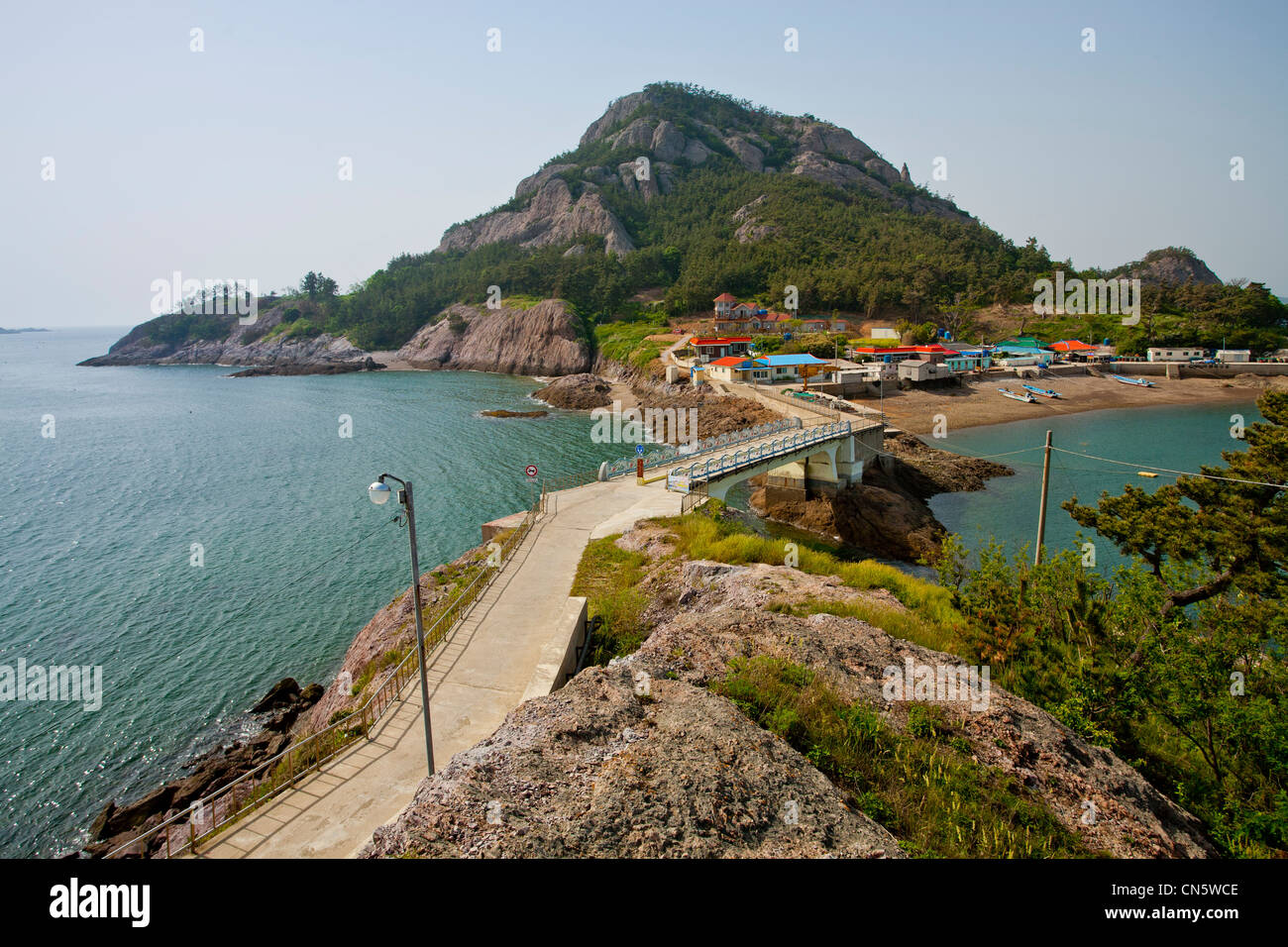 South Korea, North Jeolla Province, Seonyudo, coastal road Stock Photo ...