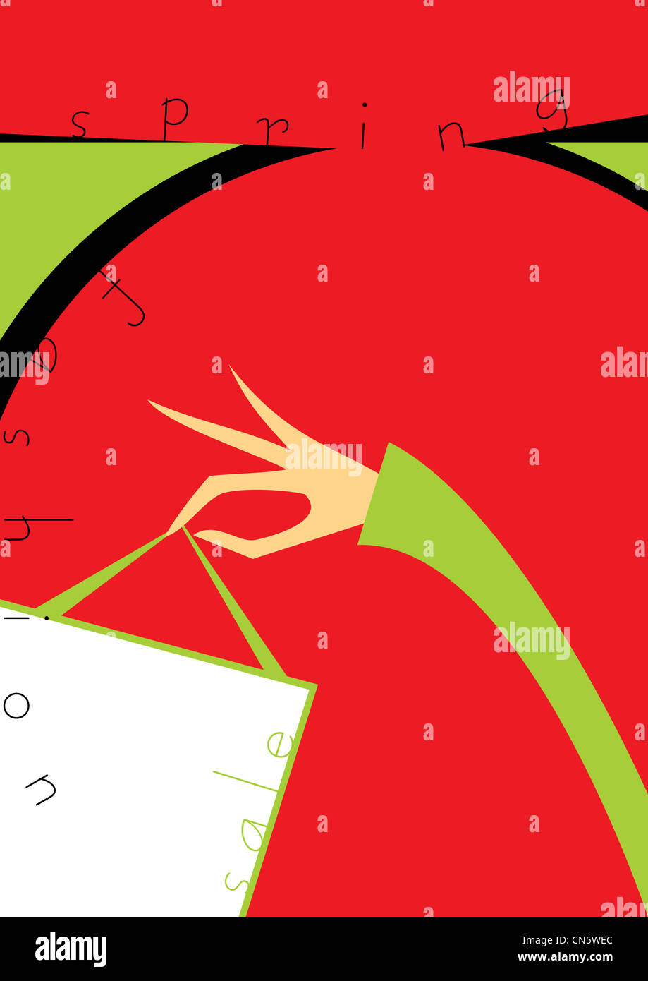 pop art fashion style flyer Stock Photo - Alamy