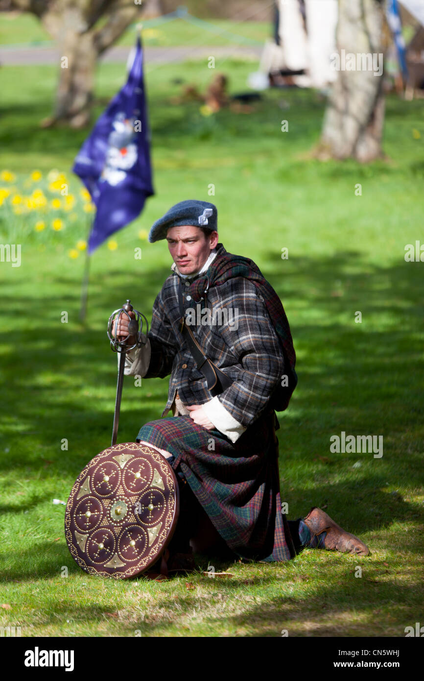 A re-enactment of a Jacobite battle Stock Photo - Alamy