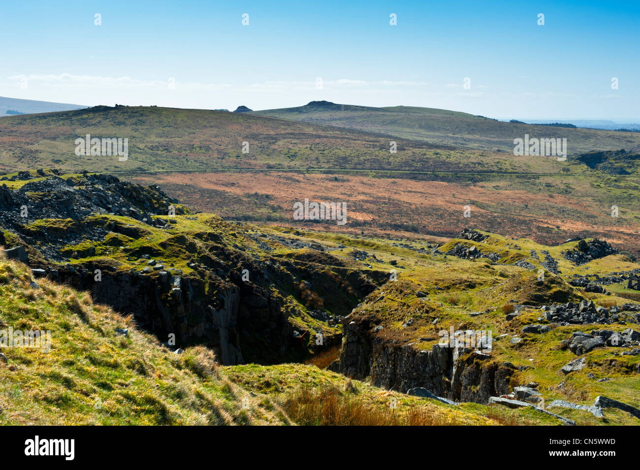 Kings Tor on the Western Edge of The Dartmoor National Park Devon. It ...