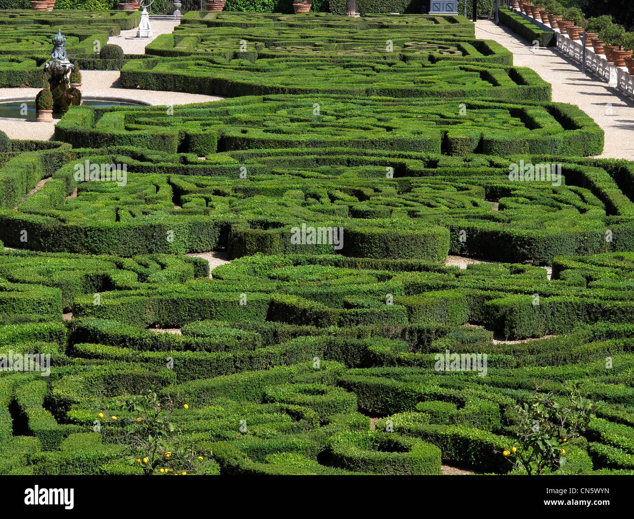 Italy Rome maze in Villa Doria Pamphilj Stock Photo - Alamy