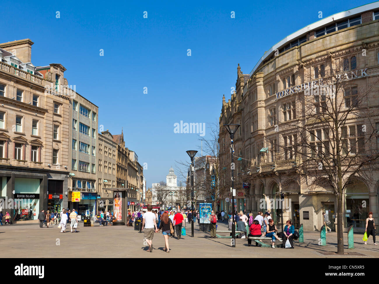 sheffield city centre fargate south yorkshire england gb uk eu europe ...