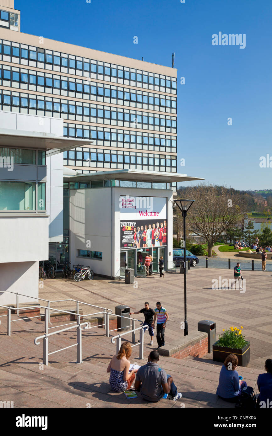 sheffield hallam university students in the sun outside the Owen ...