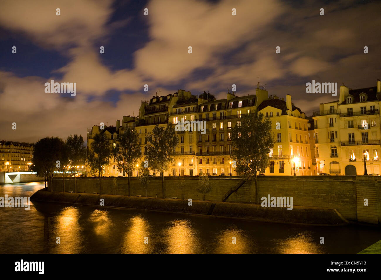Paris, France at night Stock Photo - Alamy