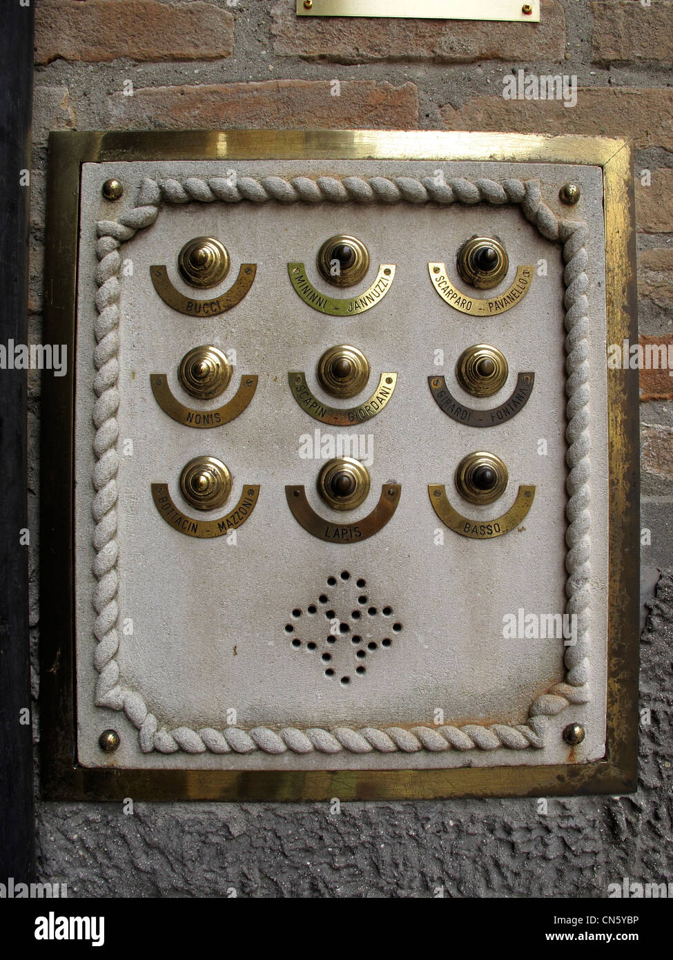 Europe Italy Veneto door bell Stock Photo - Alamy